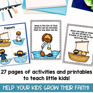 Jesus Walks on Water Bible Lesson for Little Kids, Homeschool, Sunday ...