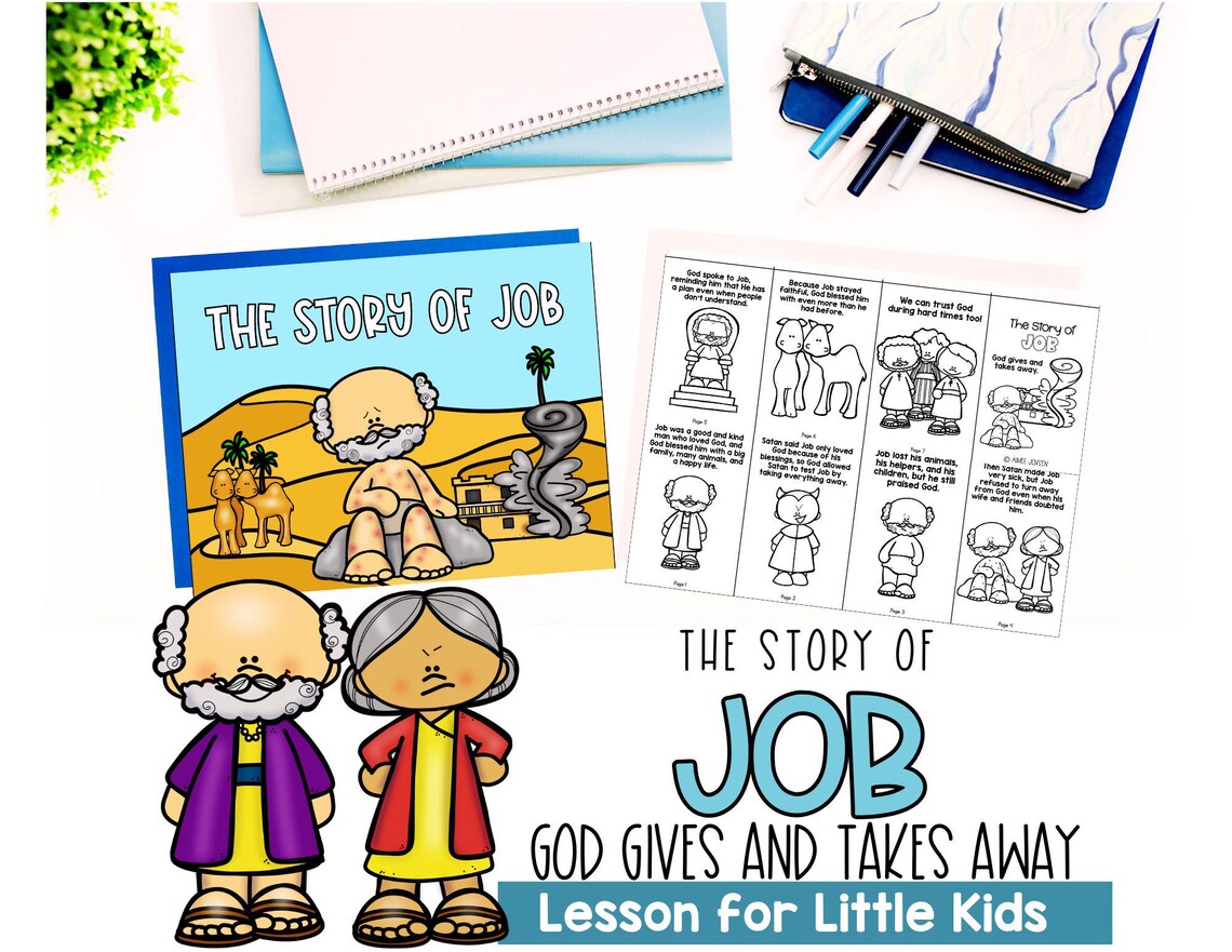 The Story of Job Bible Lesson for Little Kids, Homeschool, Sunday ...