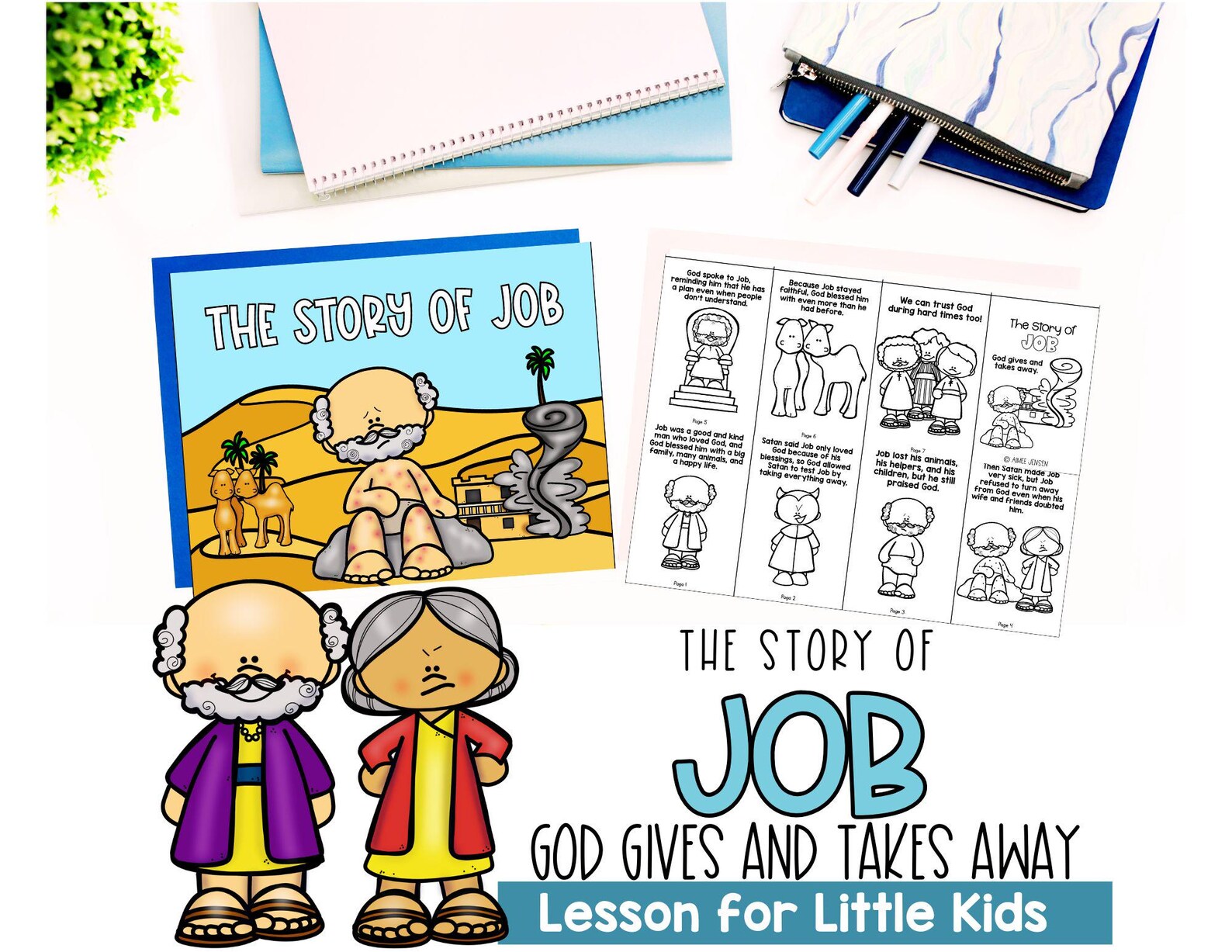 The Story of Job Bible Lesson for Little Kids, Homeschool, Sunday ...