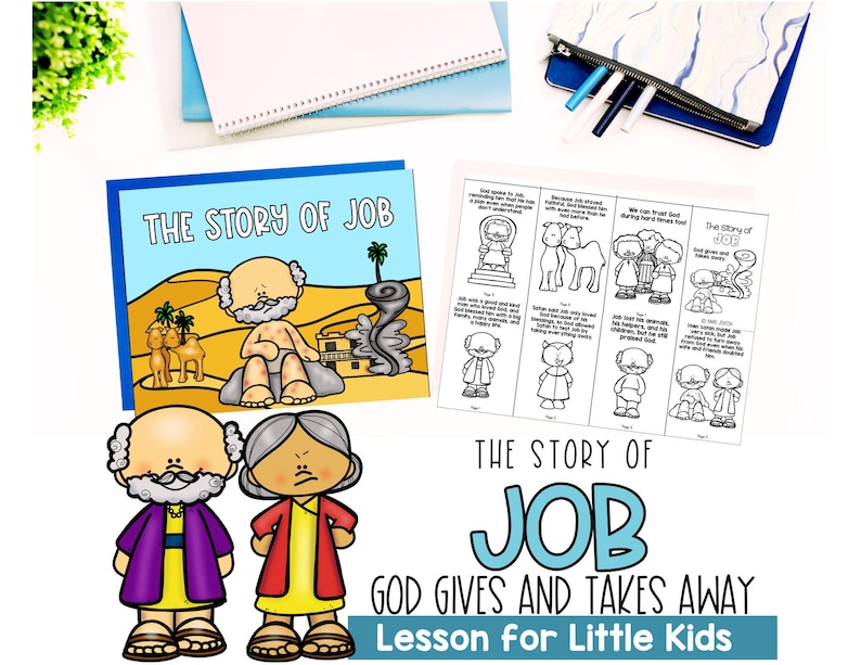 The Story of Job Bible Lesson for Little Kids, Homeschool, Sunday ...