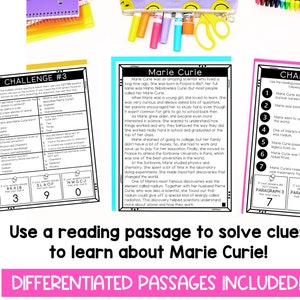 Marie Curie Biography | Reading Comprehension Passages | Women's ...