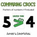 Math Posters Crocodile Theme Classroom Decor Comparing Numbers Posters ...