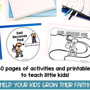 Saul Becomes Paul Bible Lesson for Little Kids, Homeschool, Sunday ...