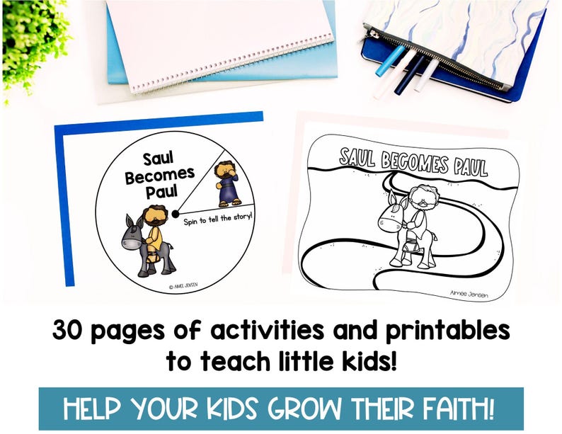 Saul Becomes Paul Bible Lesson for Little Kids, Homeschool, Sunday ...