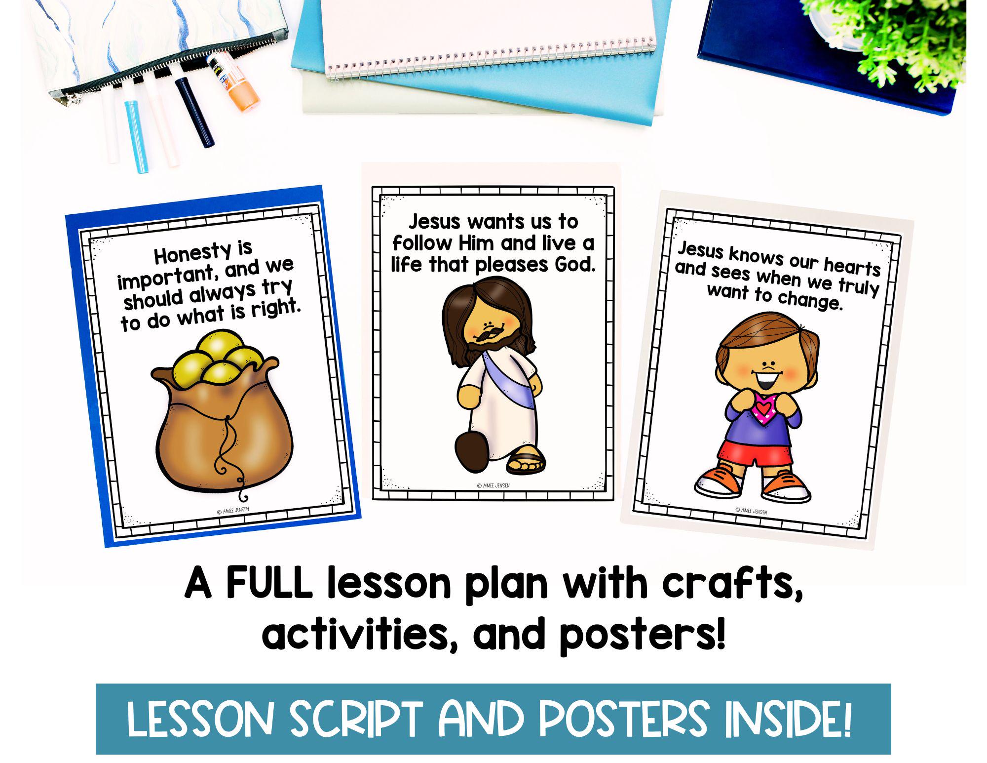 Zacchaeus and Jesus Bible Lesson for Little Kids, Homeschool, Sunday ...