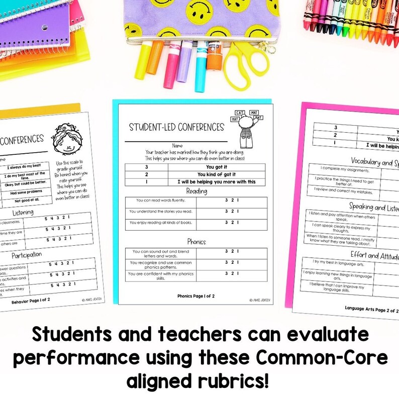 EDITABLE Student Led Conferences Form | Parent Teacher Conference Forms ...