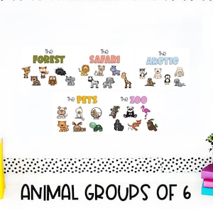 Small Group of 6 Animals Partner Pairing Cards | Classroom Decor ...