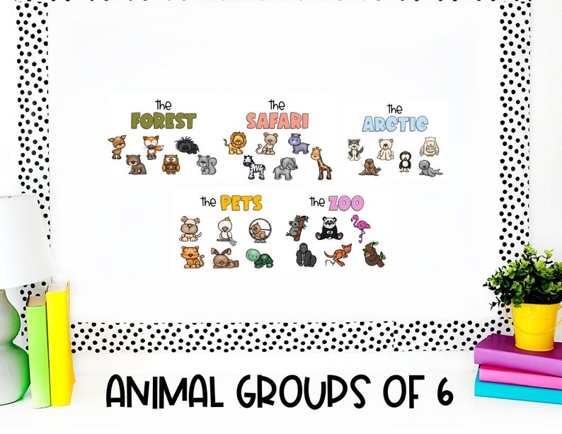 Small Group of 6 Animals Partner Pairing Cards | Classroom Decor ...