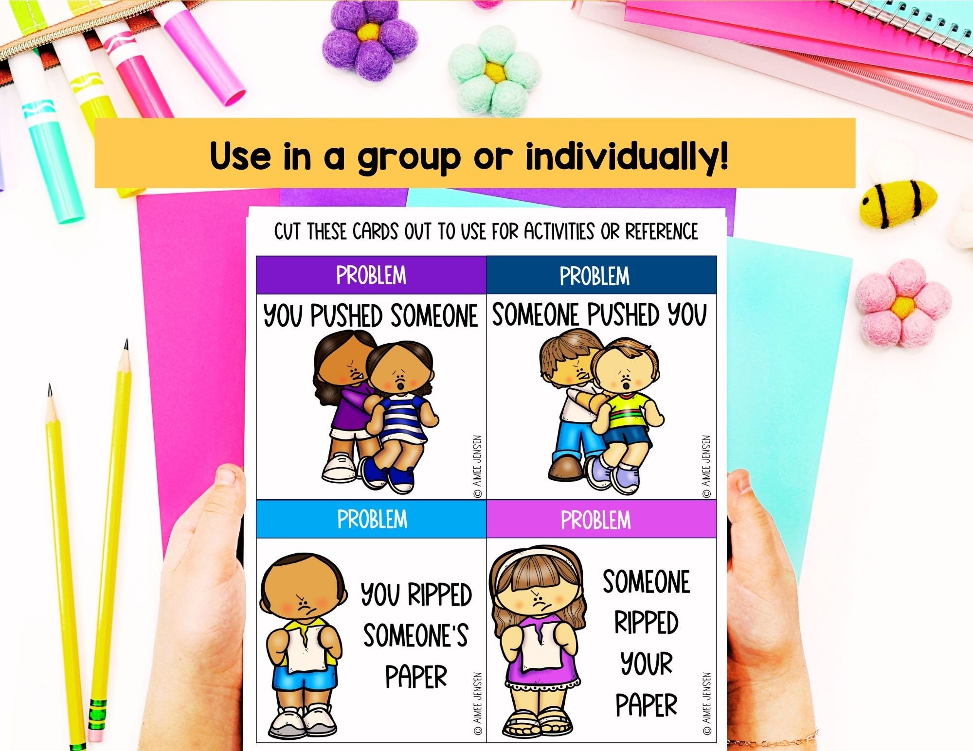 Conflict Resolution Situation Cards | Morning Meeting Activities ...