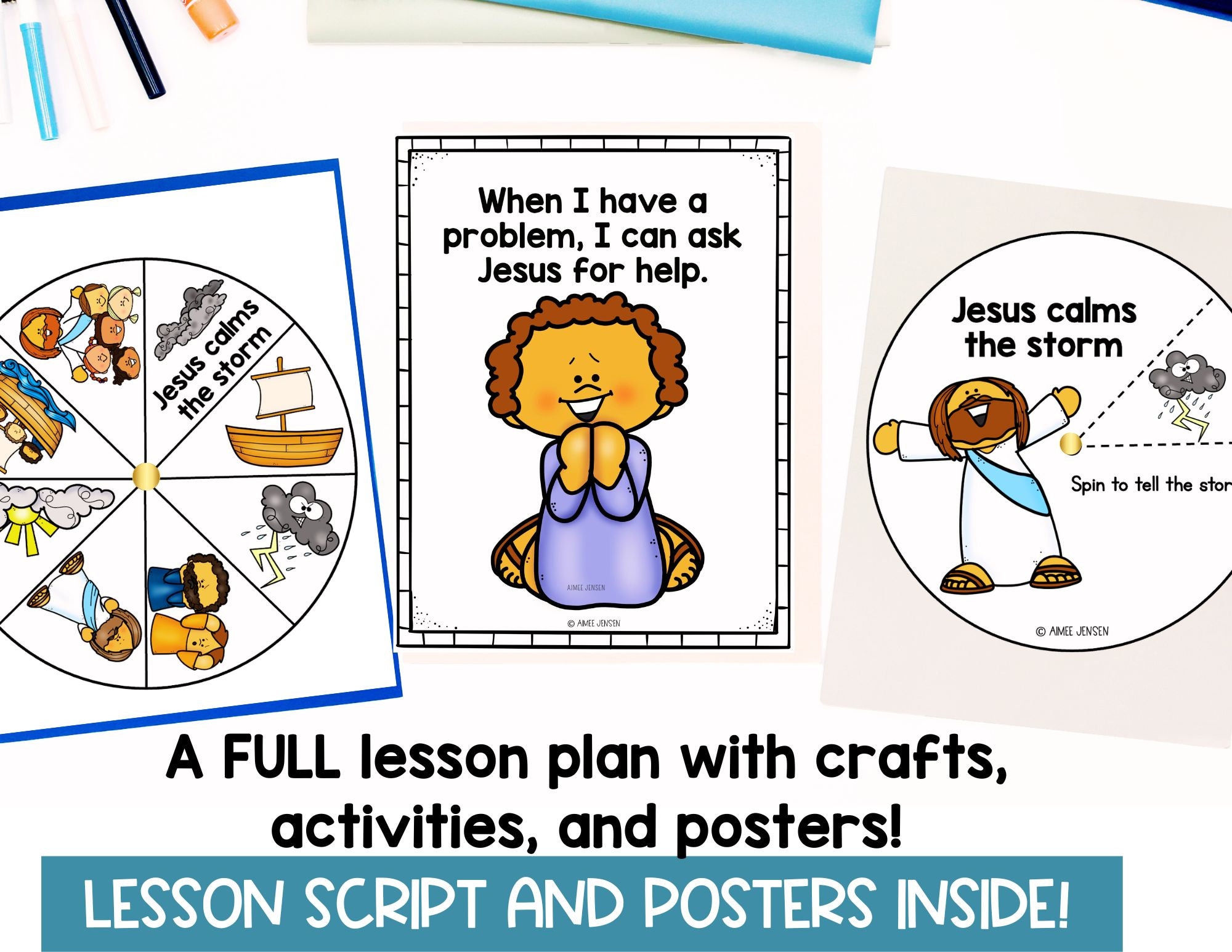 Interactive Bible Lesson: Jesus Calms the Storm for Little Kids Sunday ...