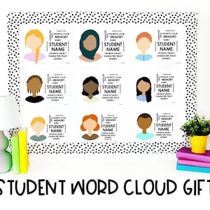 Editable End of the Year Gifts for Students Word Cloud | Classroom ...