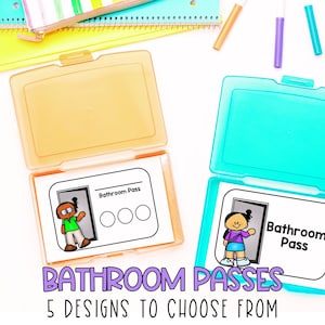 Bathroom Pass | Restroom Passes Printable | Elementary School ...