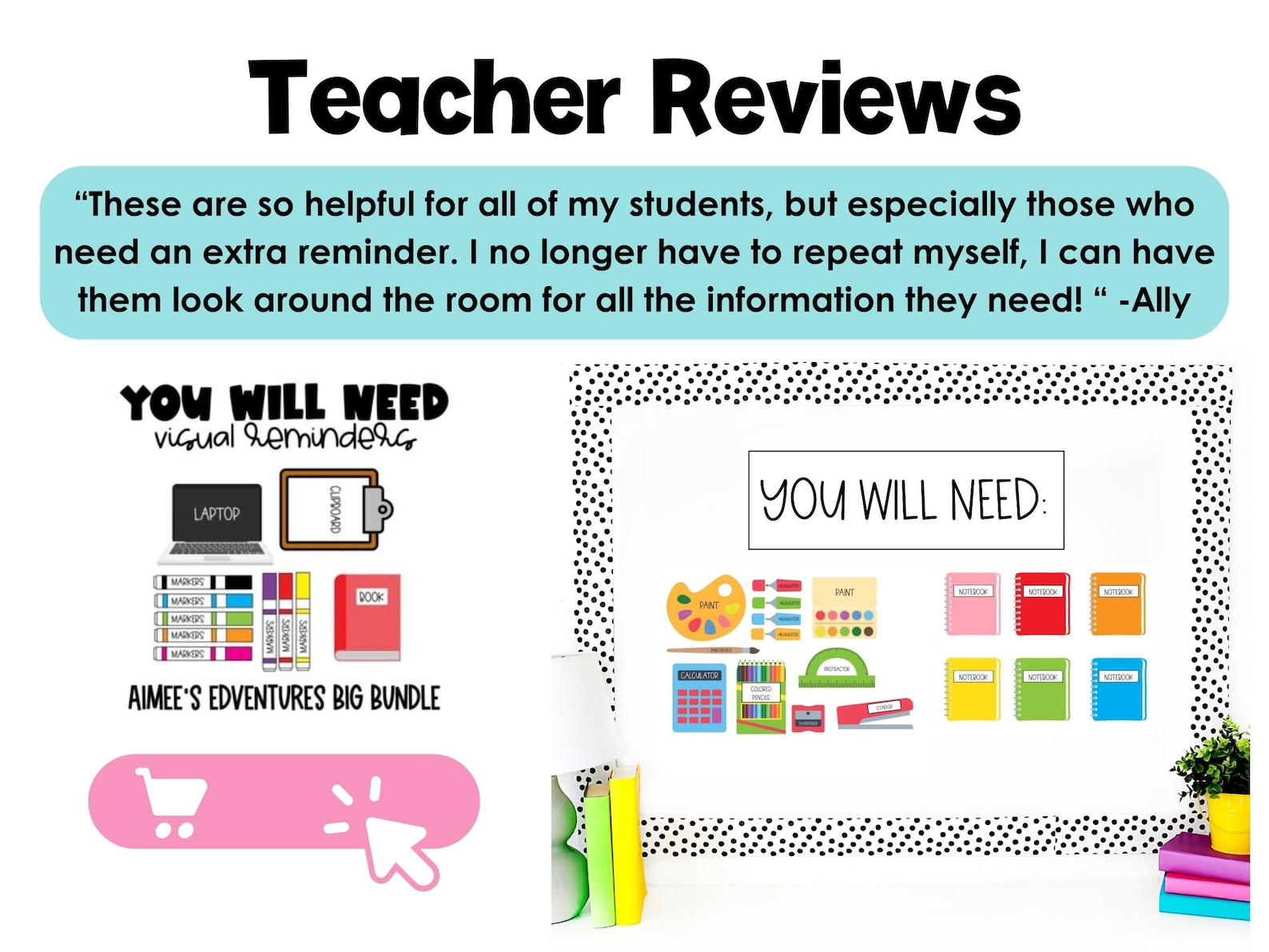 Visual Supply Cards for Classroom Directions | Back to School ...