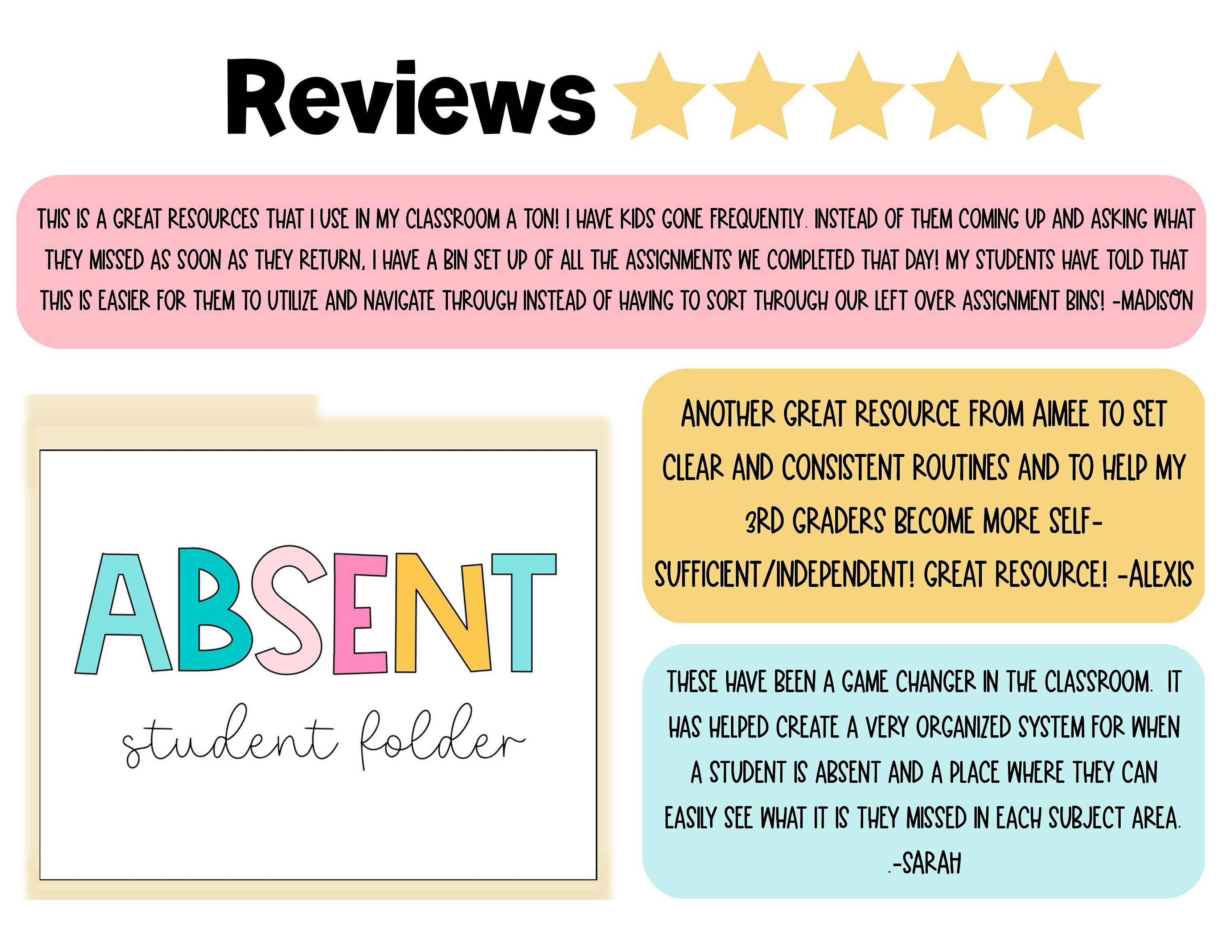 Absent Student Folders With Labels Classroom Management Teacher ...