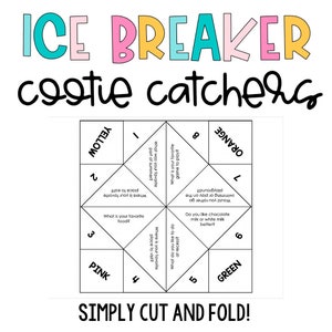 First Day of School | Get to Know You Game| Cootie Catcher Game ...