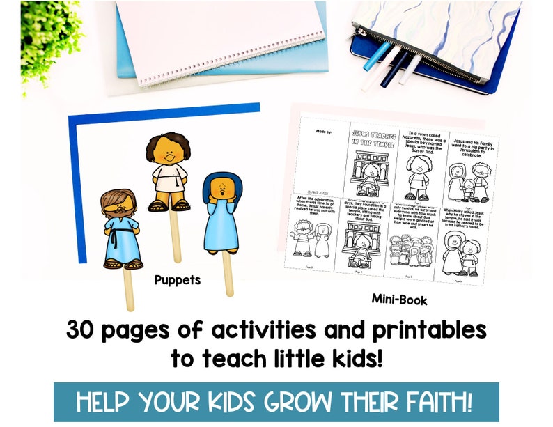 Jesus in the Temple FULL Bible Lesson for Little Kids, Homeschool ...