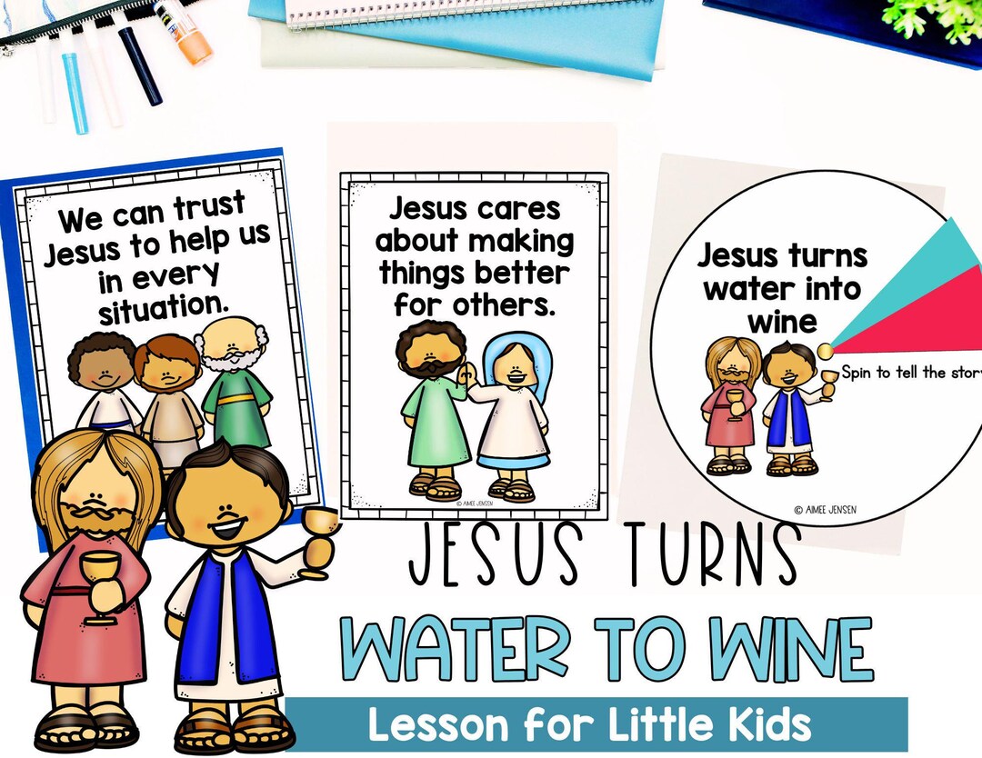 Jesus Turns Water to Wine Craft, Homeschool, Sunday School Lesson ...