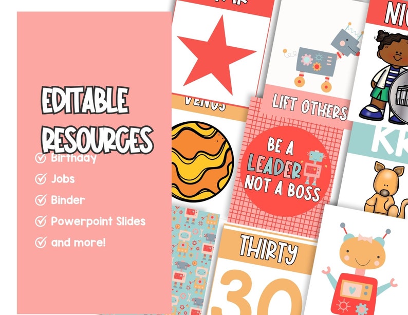 Robot Classroom Decor Bundle | Editable Classroom Transformation ...