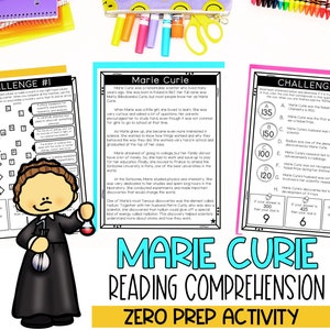 Marie Curie Biography | Reading Comprehension Passages | Women's ...