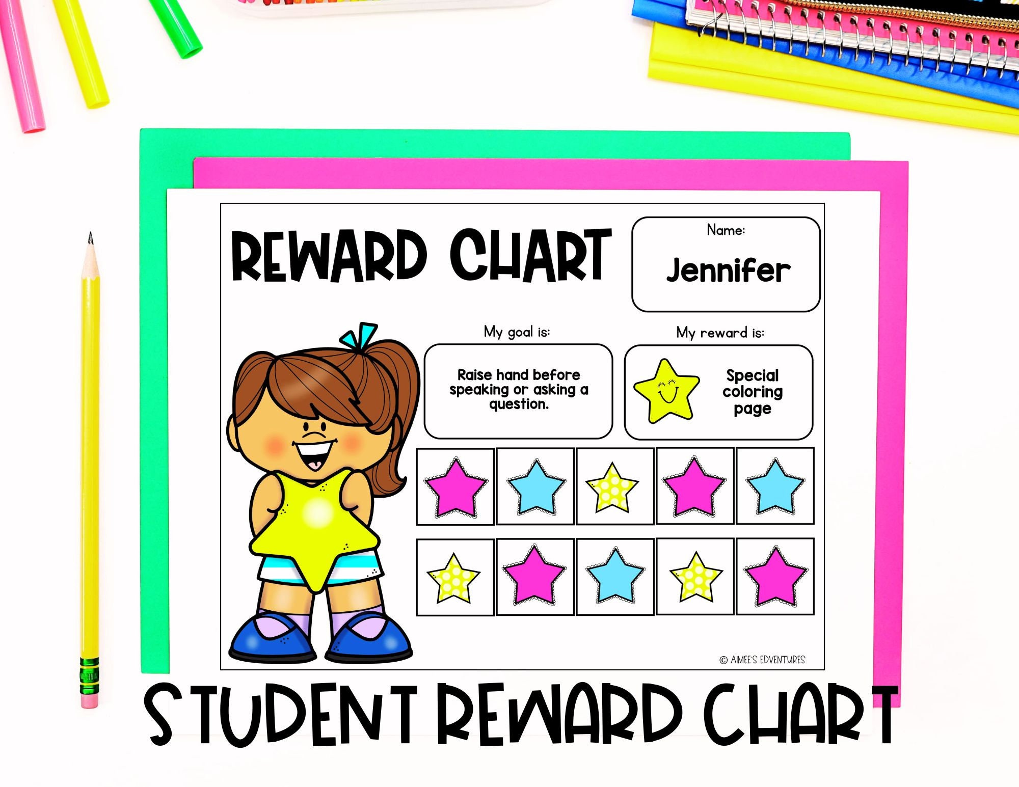 Reward Charts Printable | Classroom Management | Goal Setting Sheets ...
