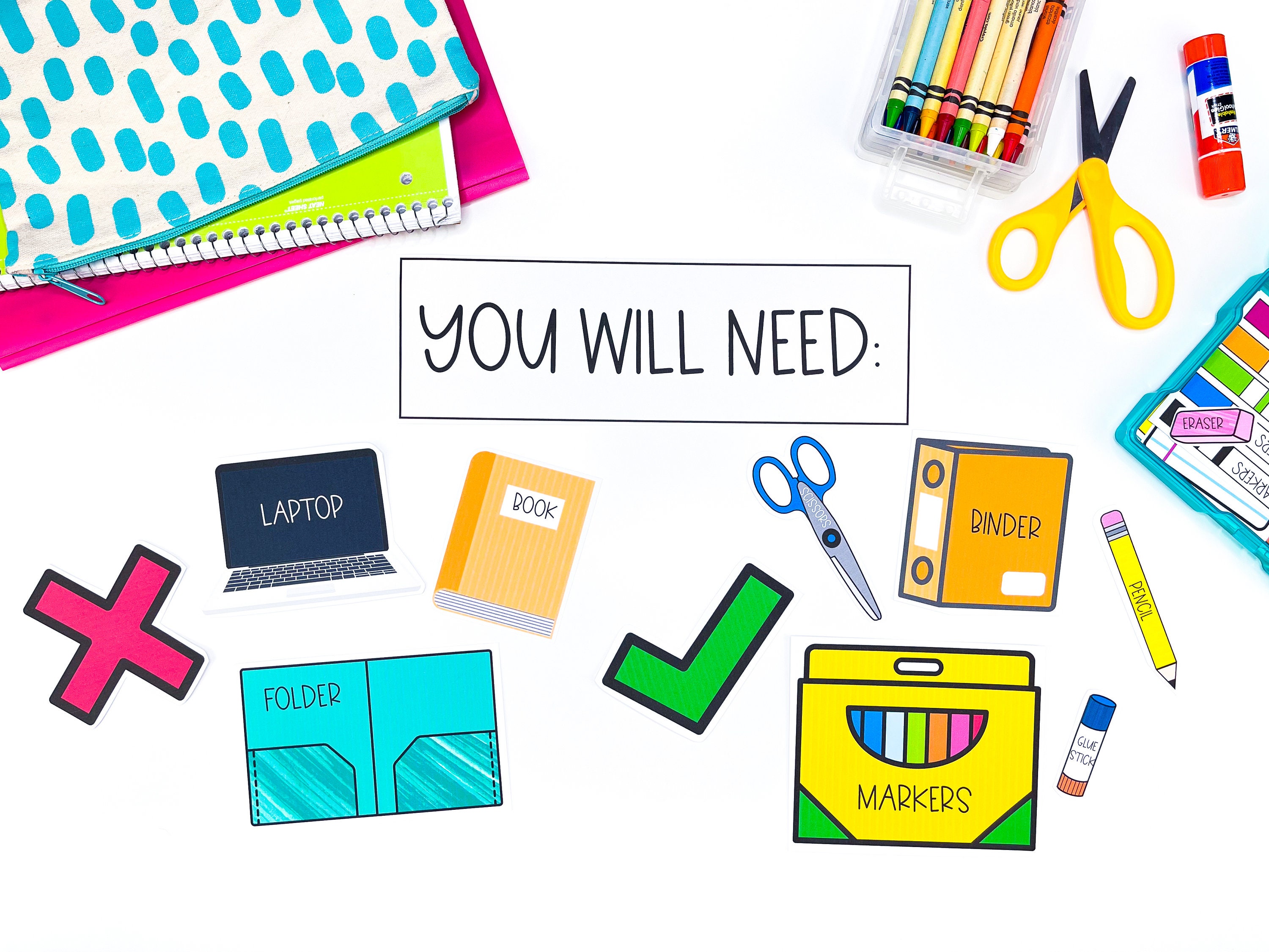 Visual Supply Cards for Classroom Directions | Back to School ...