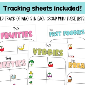 Small Group of 6 | Fruit and Veggie Partner Pairing Cards | Classroom ...