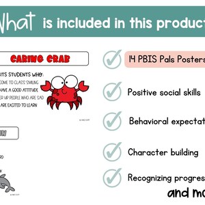 PBIS Pals Ocean Animal Theme Classroom Decor Behavior - Etsy