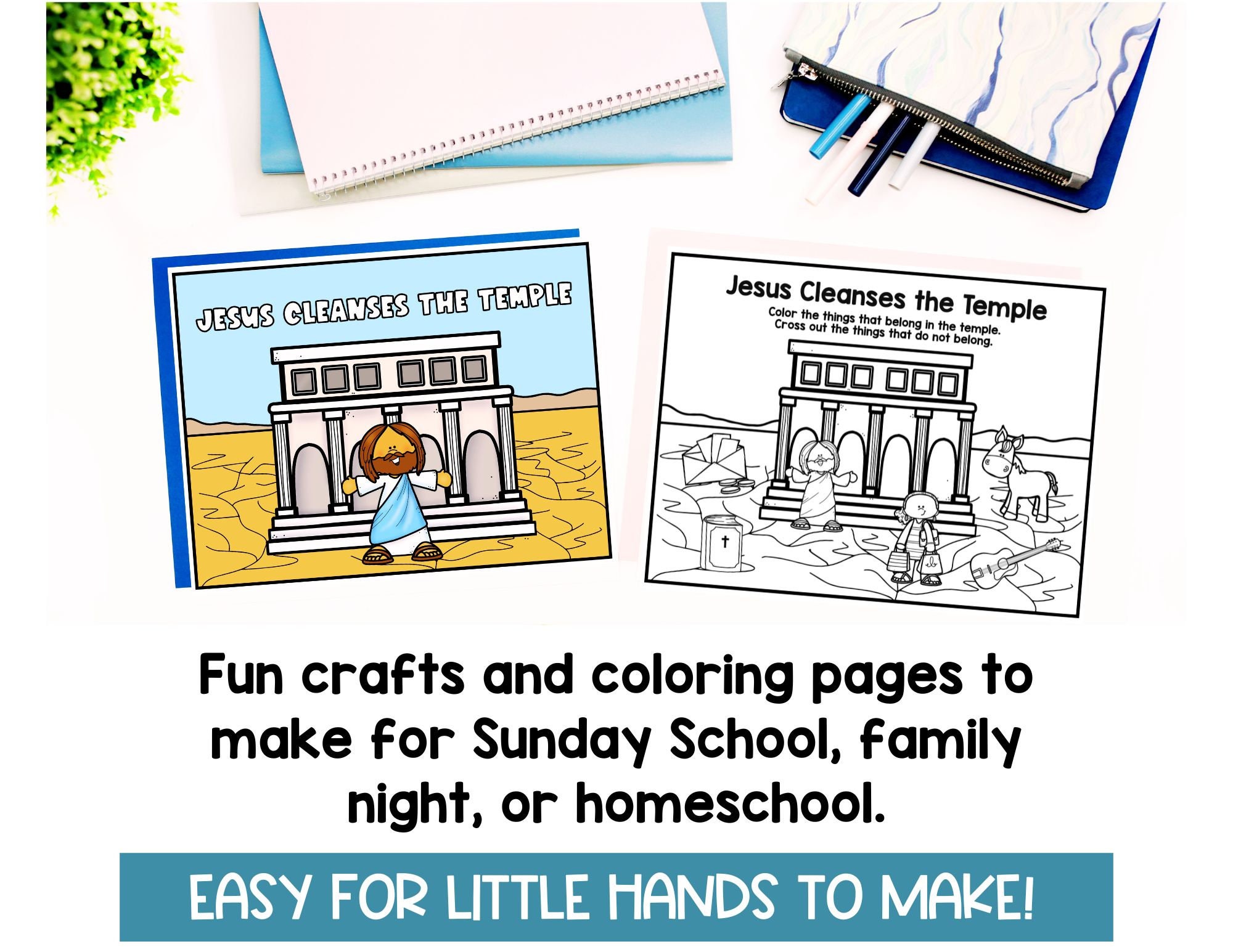 Interactive Bible Lesson for Kids: Jesus Cleanses the Temple, Sunday ...