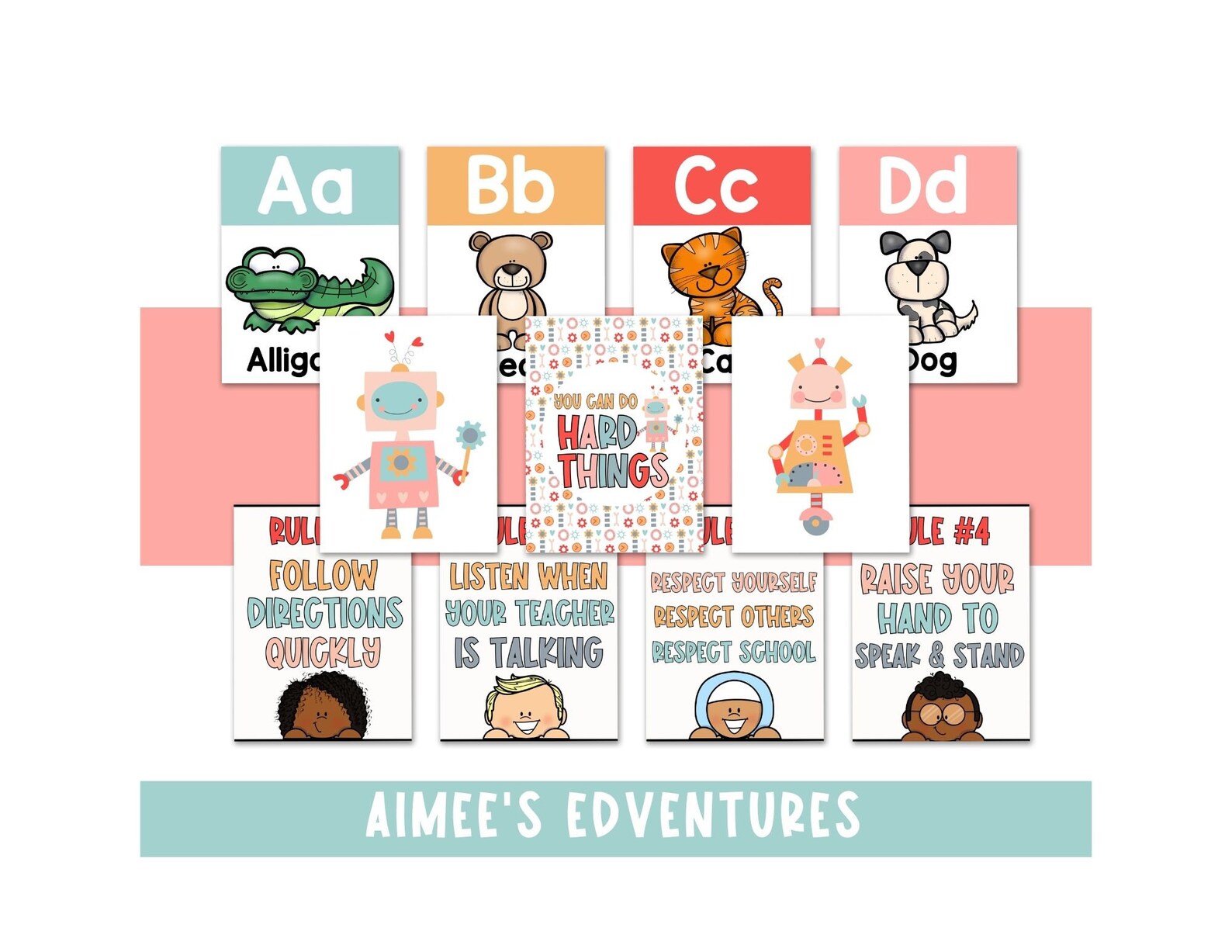 Robot Classroom Decor Bundle | Editable Classroom Transformation ...