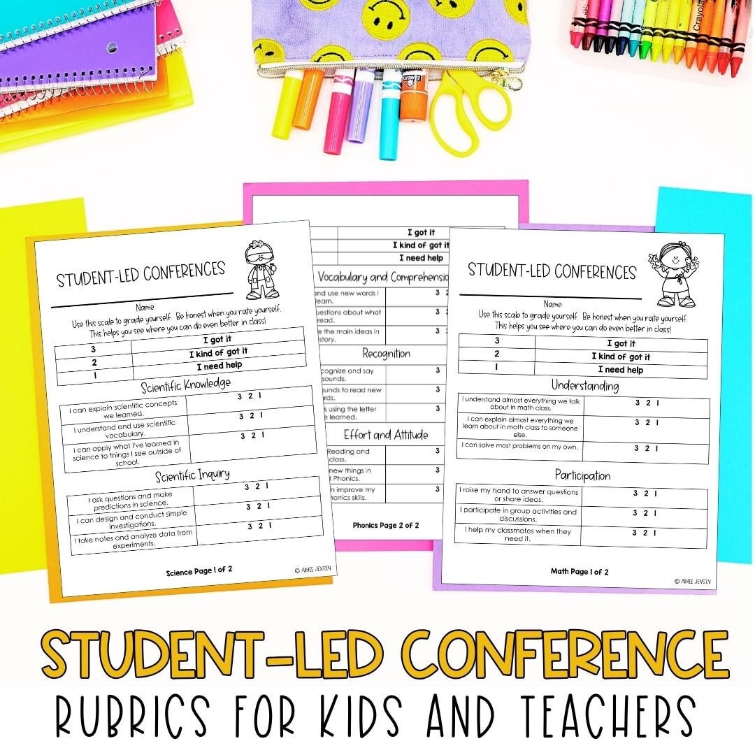 EDITABLE Student Led Conferences Form | Parent Teacher Conference Forms ...