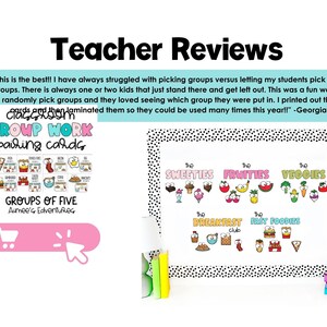 Small Group of 5 | Group Food Partner Pairing Cards | Classroom ...