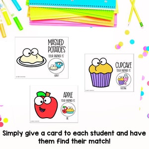 MORE Peanut Butter and Jelly Partner Pairing Cards | Classroom Decor ...