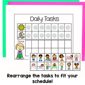 Kids Daily Responsibilities Chart | Printable Daily Routine | Chore Chart | Morning/evening ...