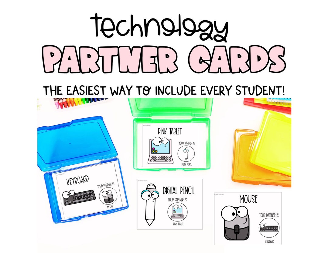 Technology Themed Partner Pairing Cards | Classroom Decor | Classroom ...