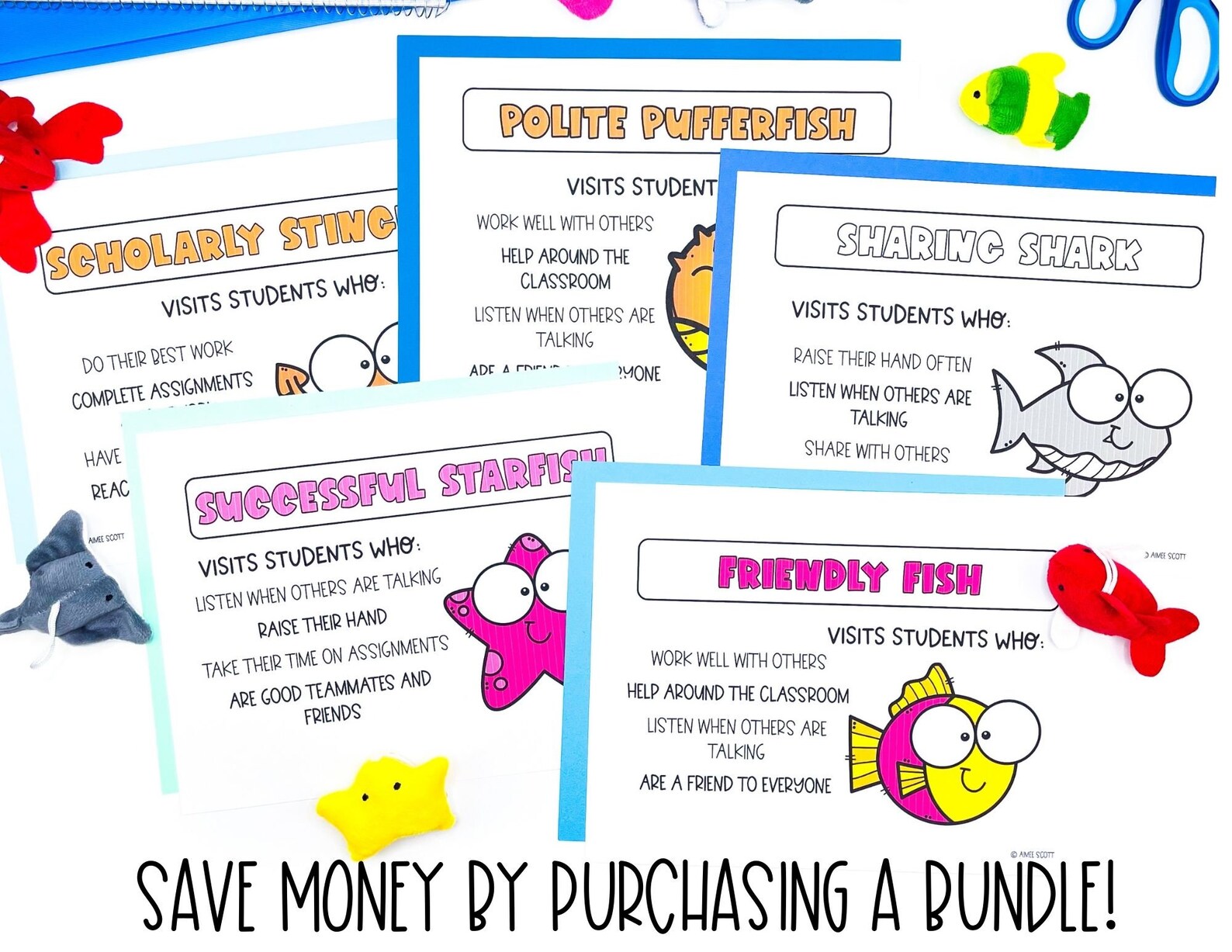 PBIS Pals | Ocean Animal Theme | Classroom Decor | Behavior Management ...
