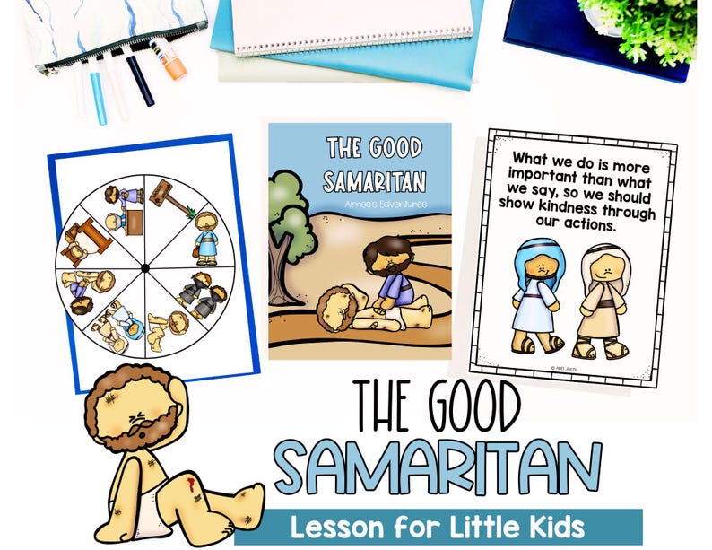 The Good Samaritan Bible Lesson for Little Kids, Homeschool, Sunday ...