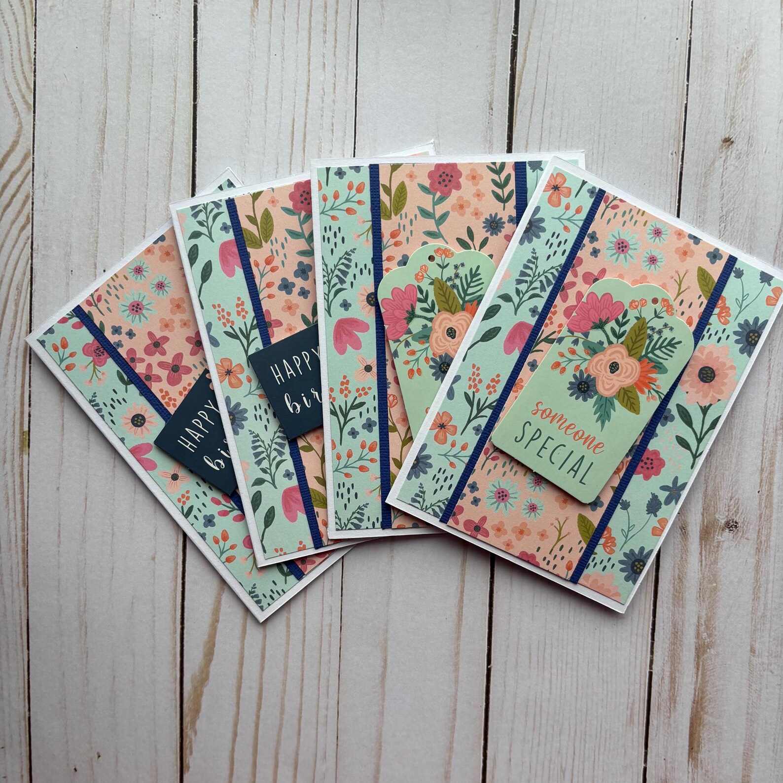 Handmade Birthday Friend Special Someone Blank Cards, Set of 4 - Etsy