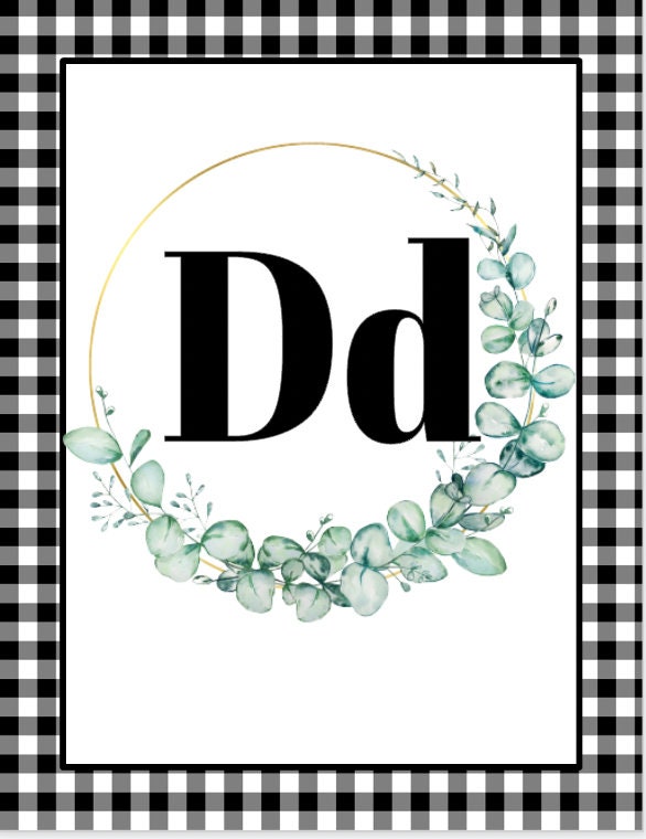 Letter Alphabet A-Z, Classroom Wall Art, Printable, Farmhouse Style ...