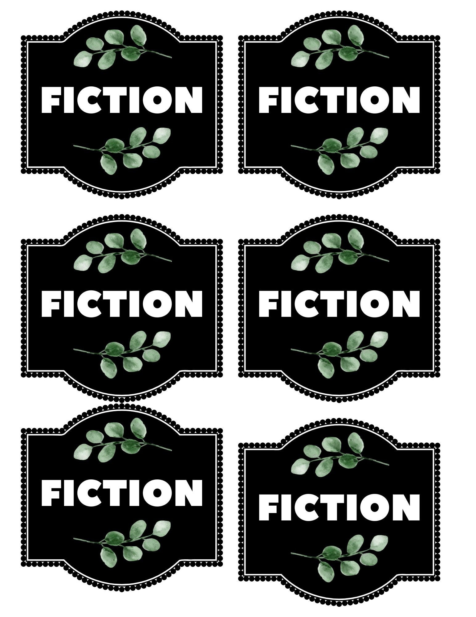 Book Bin Labels, Library Labels, Farmhouse Style Book Bin Labels, Black ...