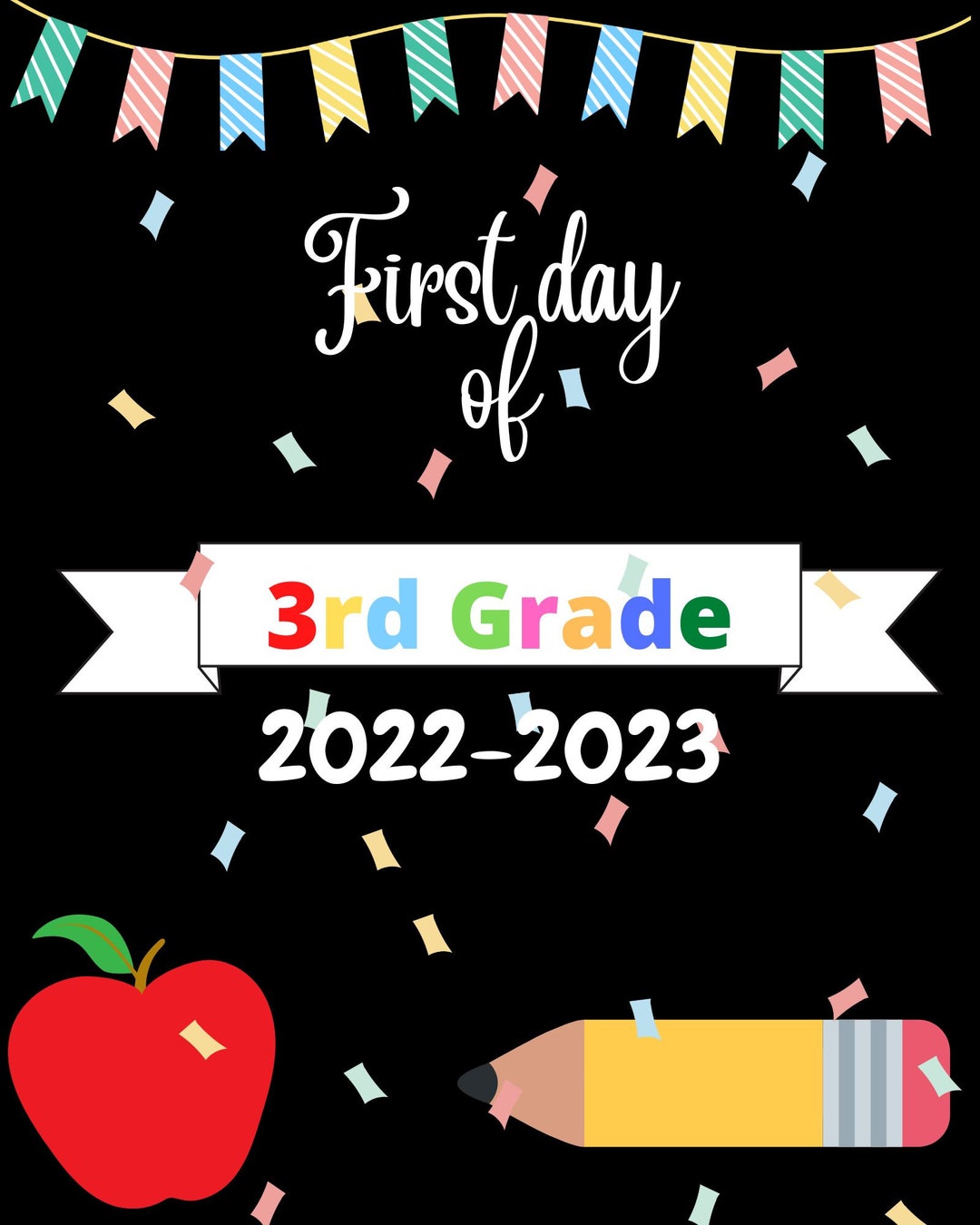 First Day of 2nd Grade Sign 2022-2023 Back to School Photo - Etsy