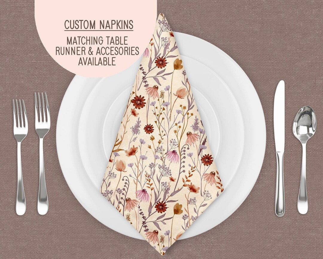 Fall Dinner Napkins, Thanksgiving Table Napkins, Fall Home Decor ...