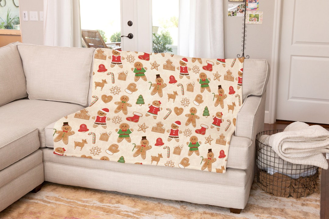 Christmas Throw Blanket Gingerbread Man Throw Blanket - Etsy