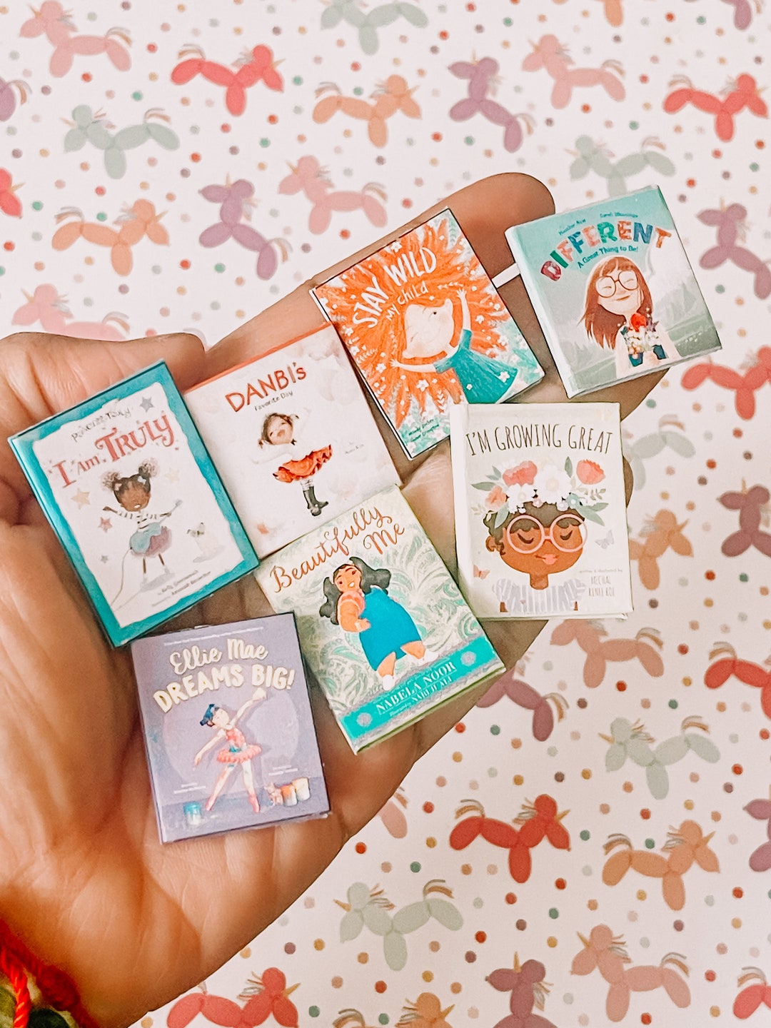 7 Miniature Girls Picture Books for 1/6 & 1/8 Scale Dolls Like Barbie ...