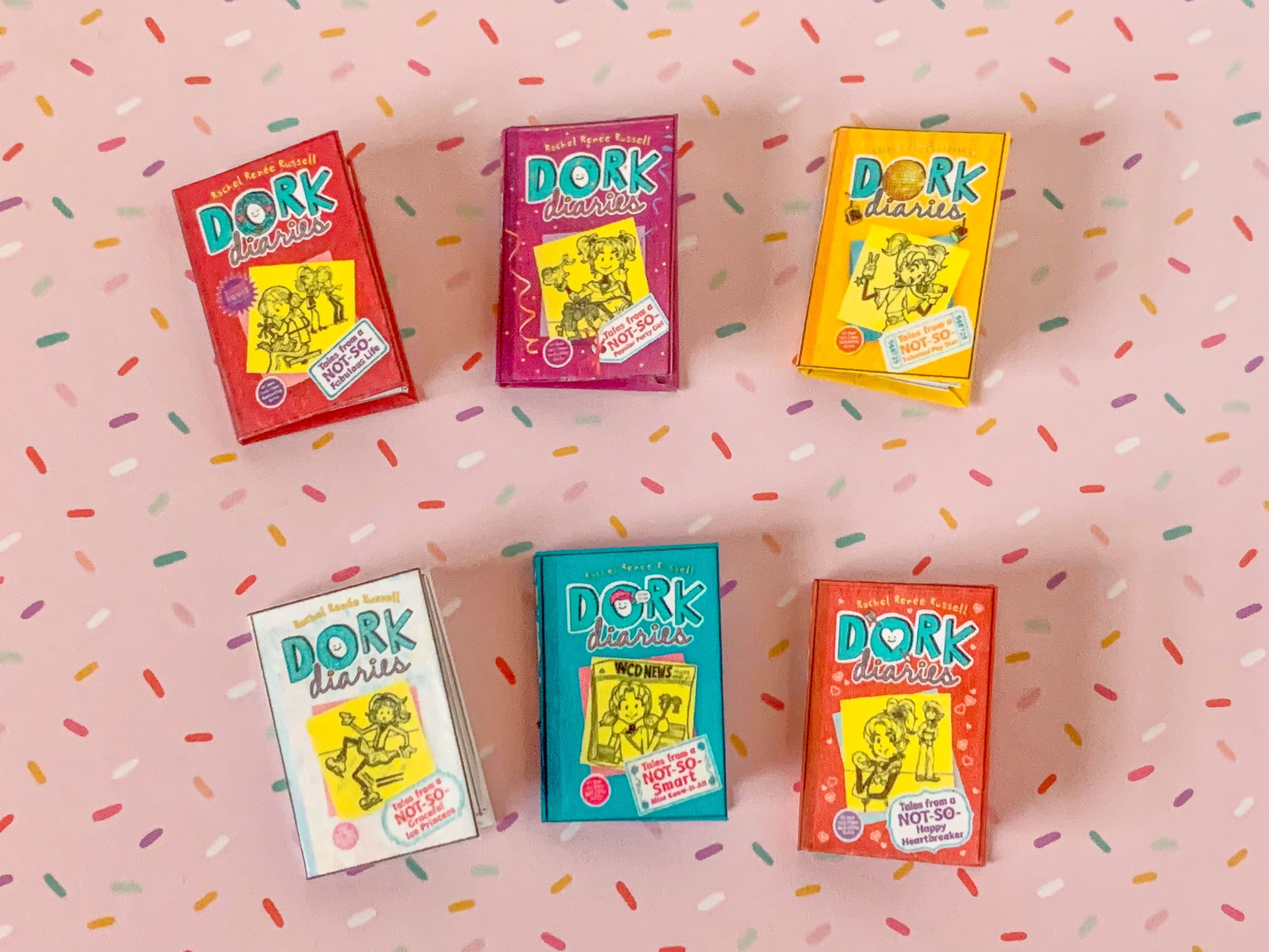 Miniature 'dork Diaries' Book Set: 1/6 & 1/8 Scale Doll Accessories - Etsy