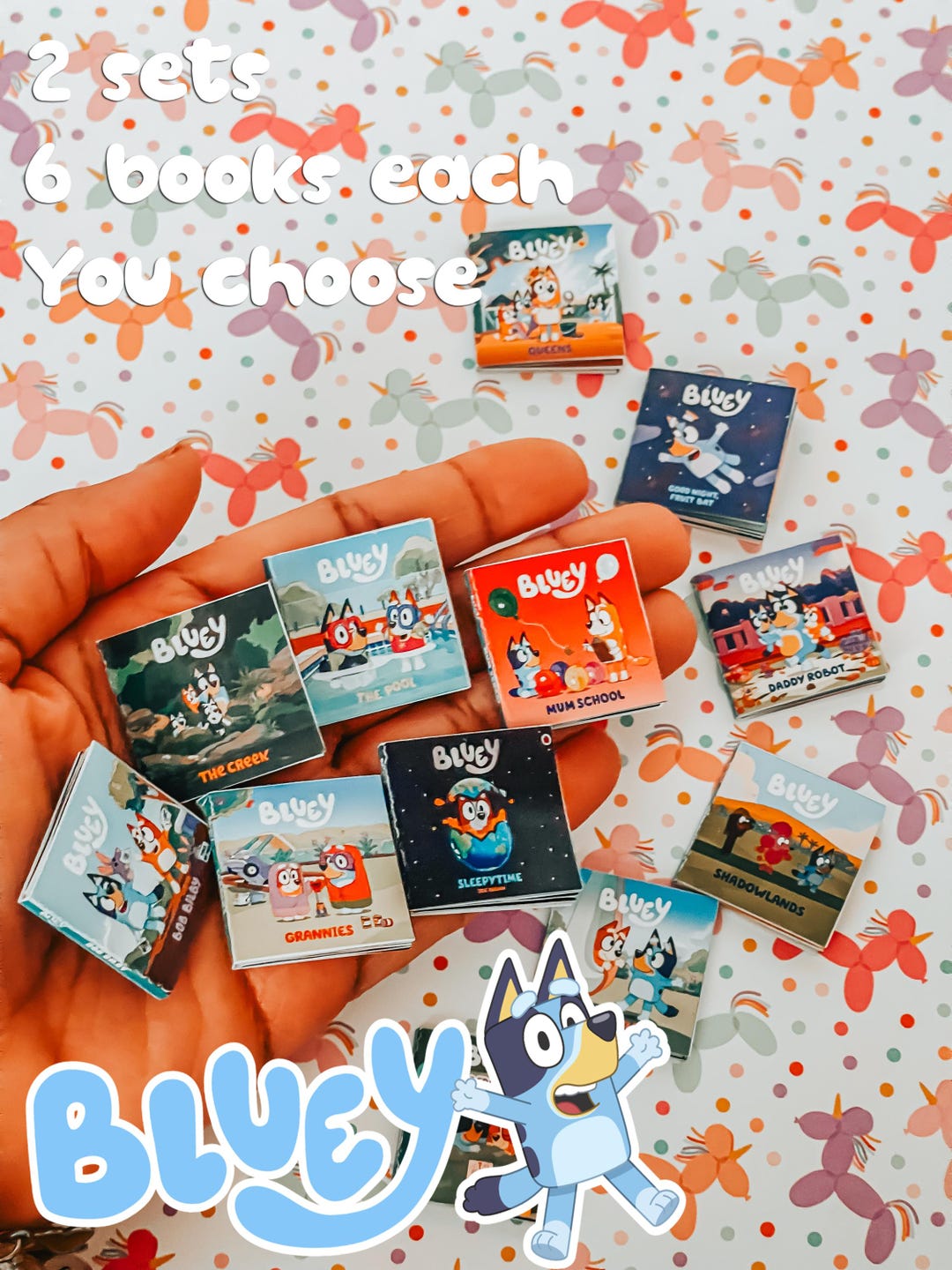 Handmade Miniature Bluey Books for Maileg Mice & 1/6 Scale Dolls - Etsy