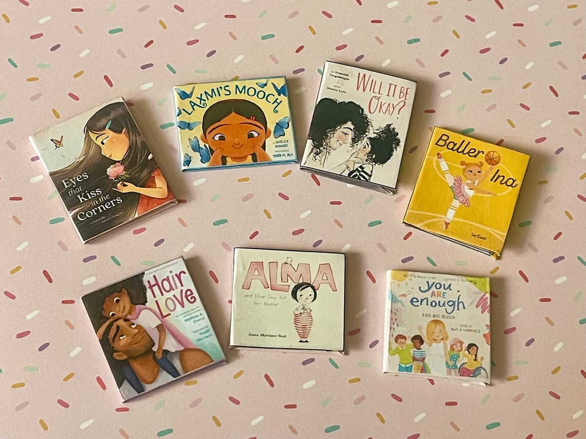 7 Miniature Girls Children’s Picture Books for 1/6 & 1/8 Scale Dolls ...