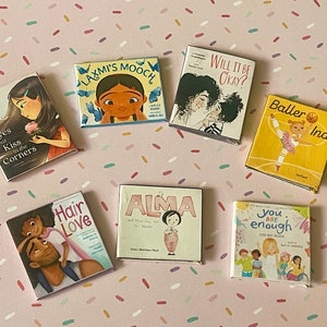 7 Miniature Girls Children’s Picture Books for 1/6 & 1/8 Scale Dolls ...