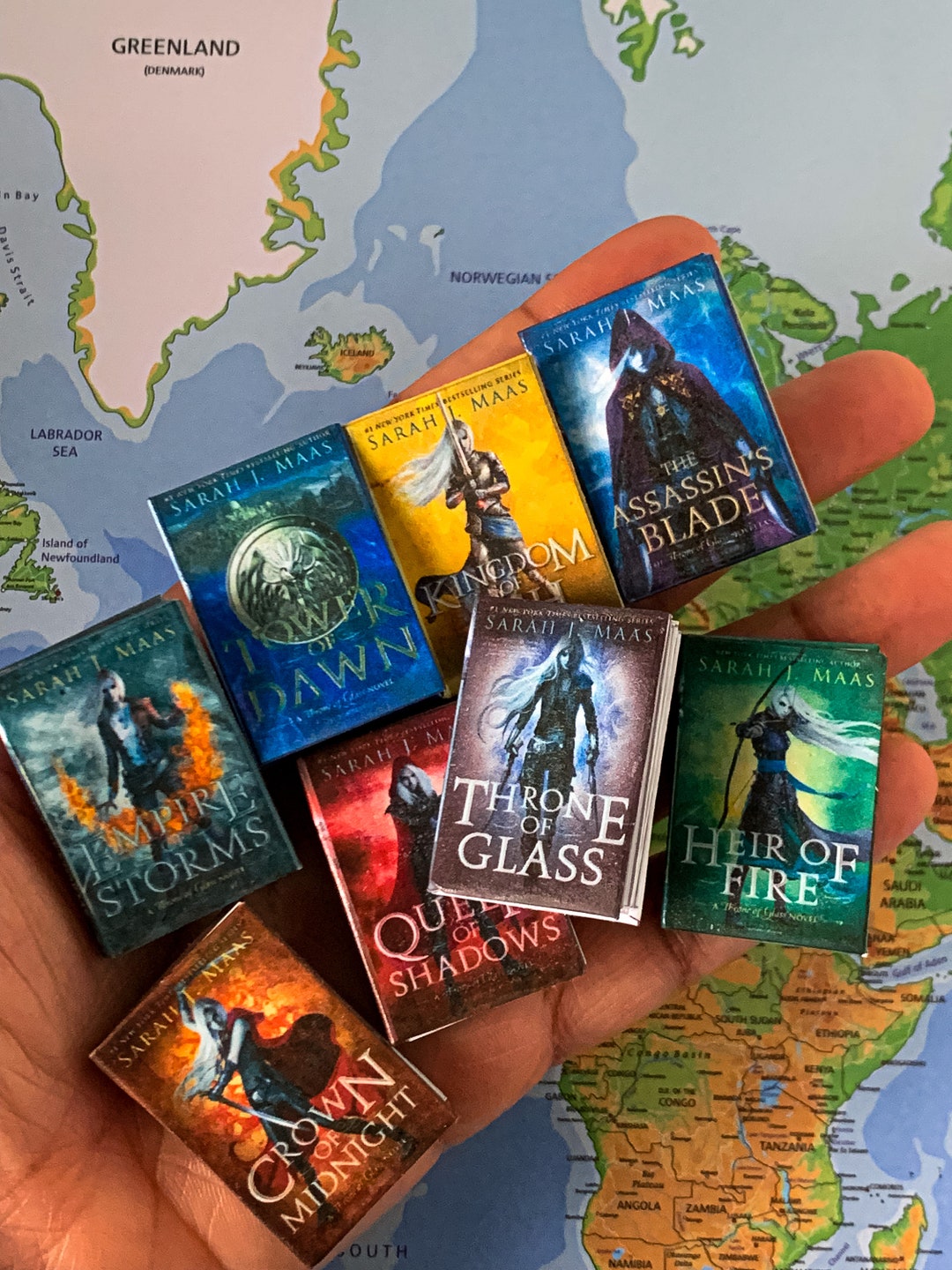 8 Miniature “throne of Glass” Series Books for 1/6 Scale Dolls Like ...