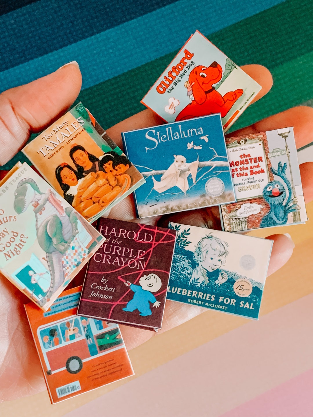 8 Miniature Children’s Picture Books for 1/6 & 1/8 Scale Dolls and ...