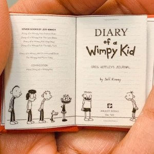 Miniature Diary of a Wimpy Kid Book Set for 1/6 & 1/8 Scale Dolls - Etsy